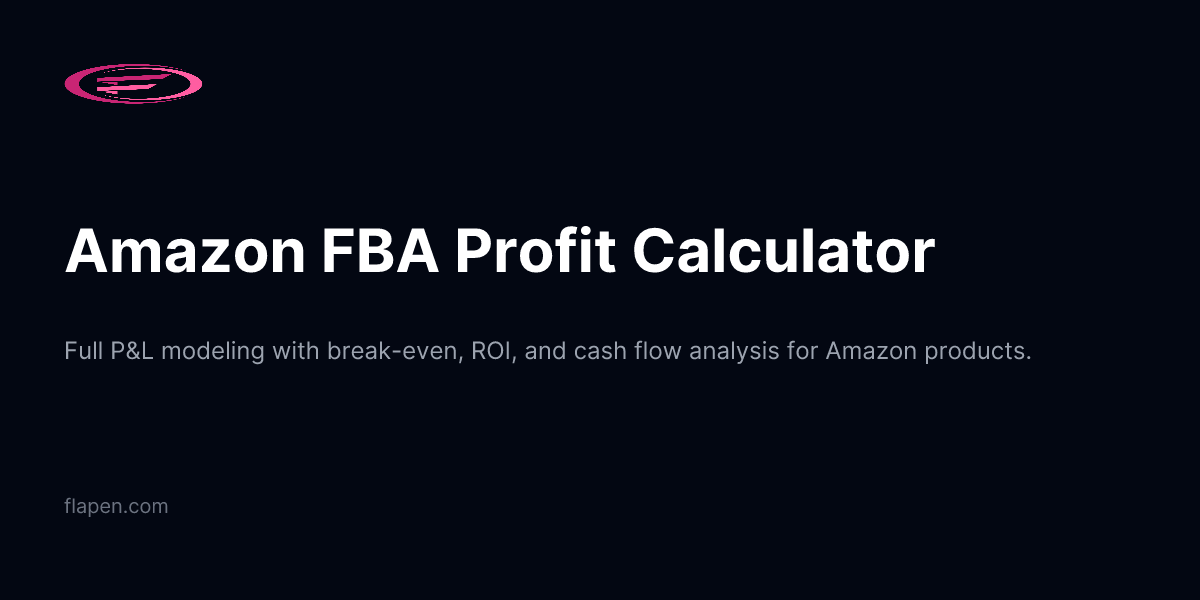 Amazon FBA Profit Calculator - Flapen